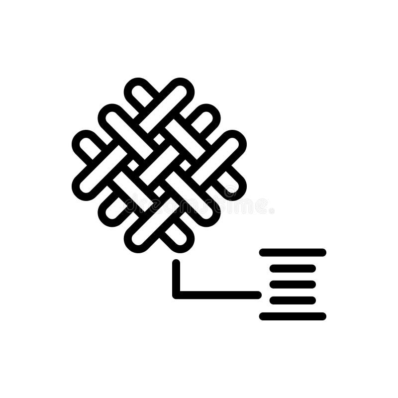 Black Line Icon for Textile, Garments and Cloth Stock Vector ...