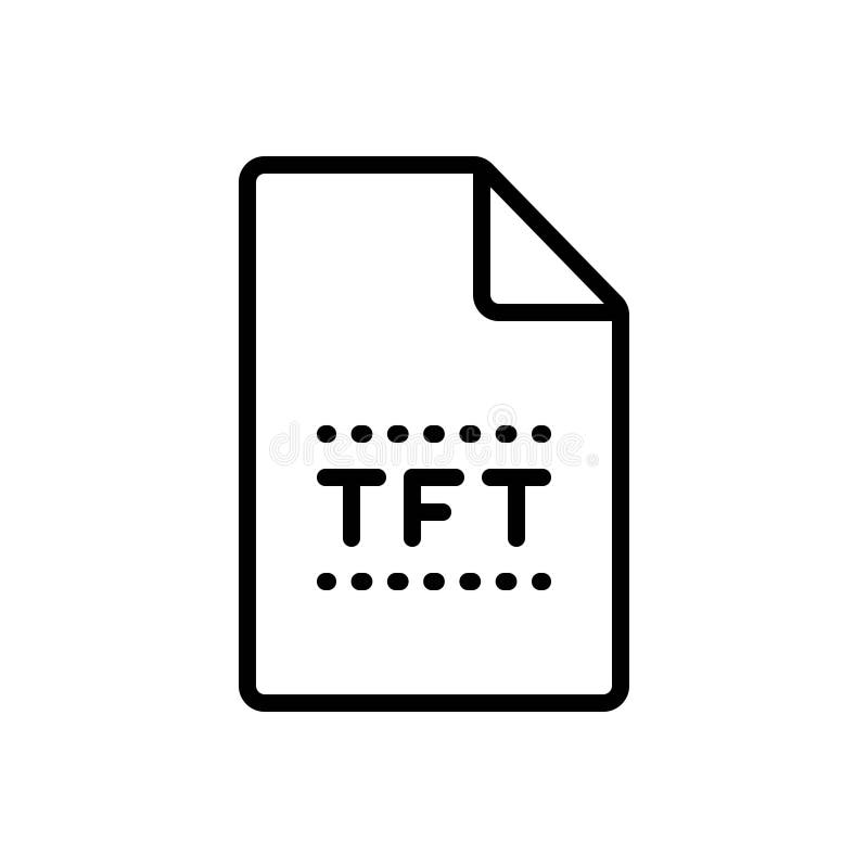 Black Line Icon for Tft, Company and Editable Stock Vector ...