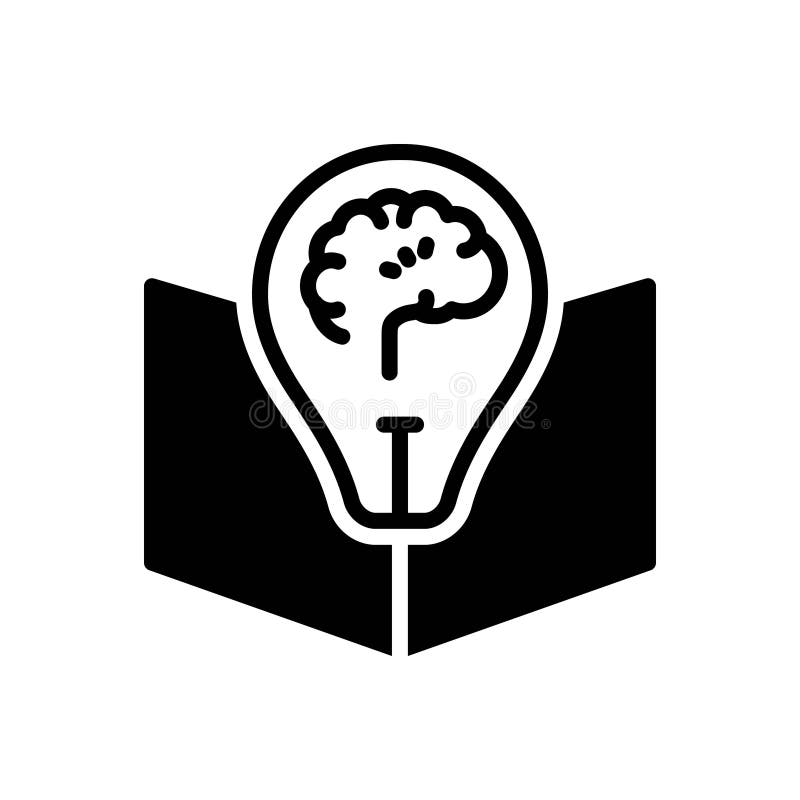 Black Solid Icon for Theories, Method and Idea Stock Vector ...