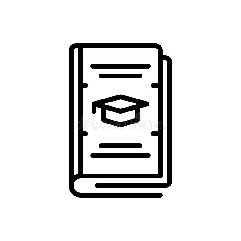 Black Line Icon for Thesis, Theory and Contention Stock Vector ...