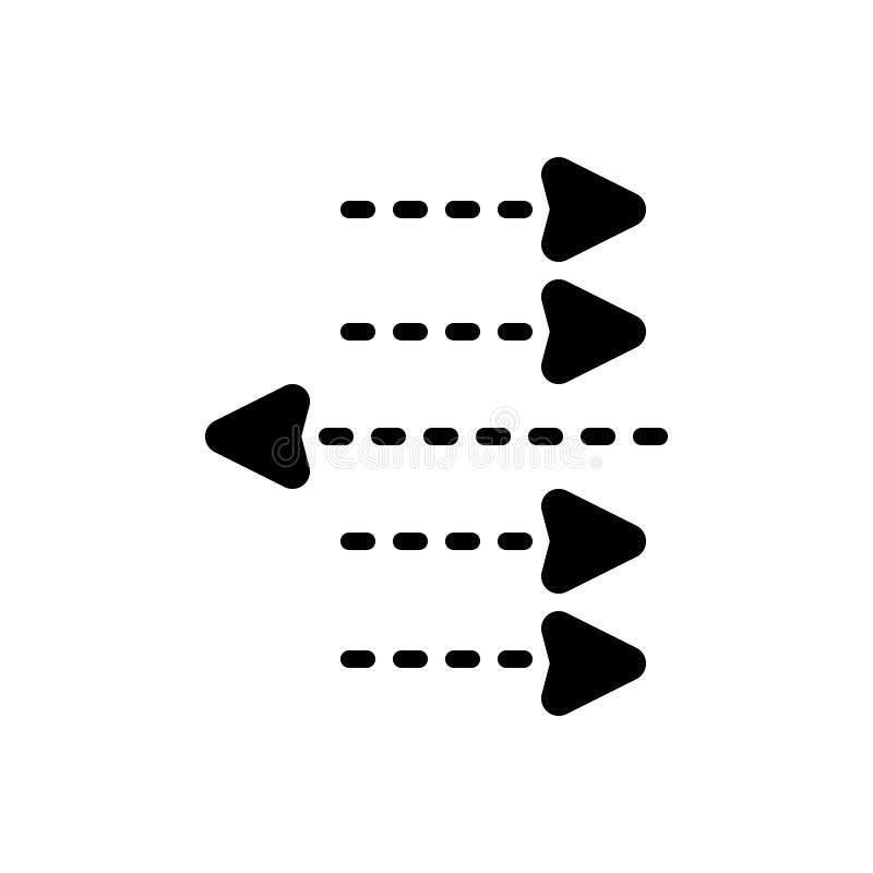 Black Solid Icon for Think Different, Creative and Arrow Stock Vector ...