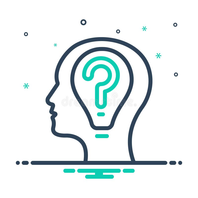Mix Icon for Thinking, Brooding and Musing Stock Vector - Illustration ...