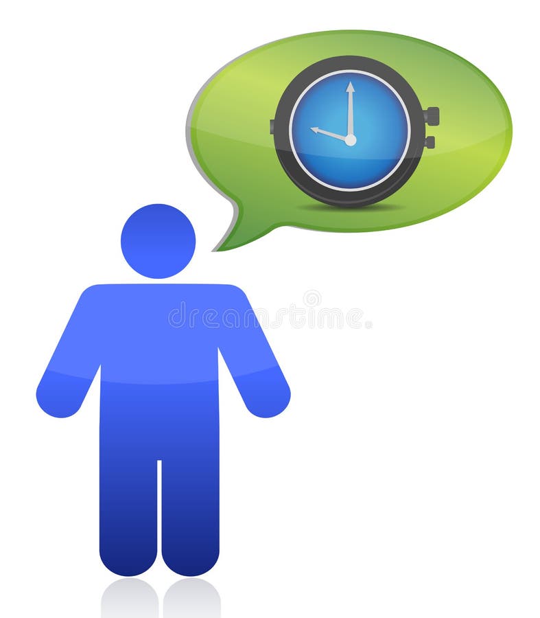 Icon thinking on time stock illustration. Illustration of think - 27574835