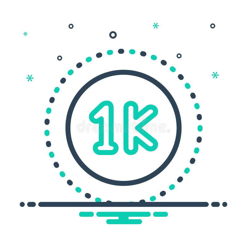 Mix Icon for Thousand, Measure and Number Stock Illustration ...