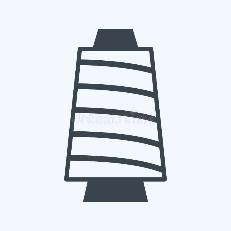 Icon Thread Spool. Suitable for Tailor Symbol. Glyph Style. Simple ...