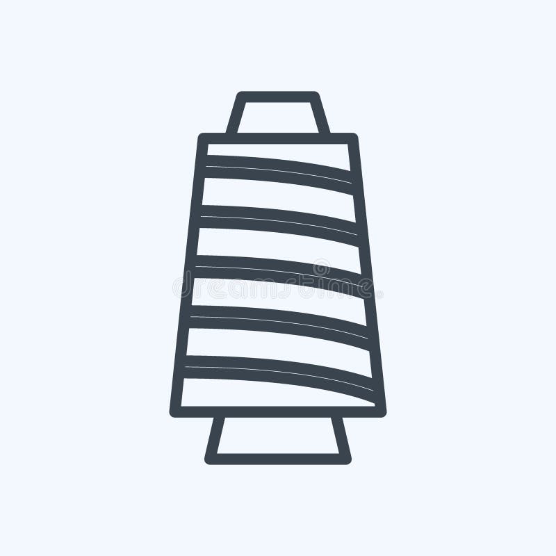 Icon Thread Spool. Suitable for Tailor Symbol. Line Style. Simple ...