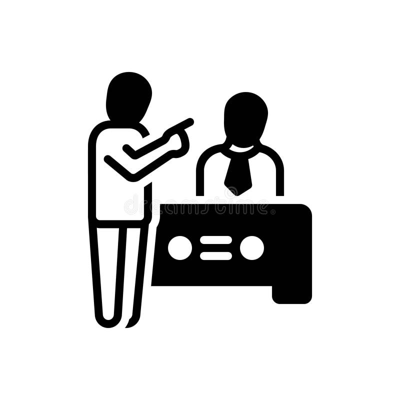 Black Solid Icon for Threats, Intimidation and Anger Stock Vector ...