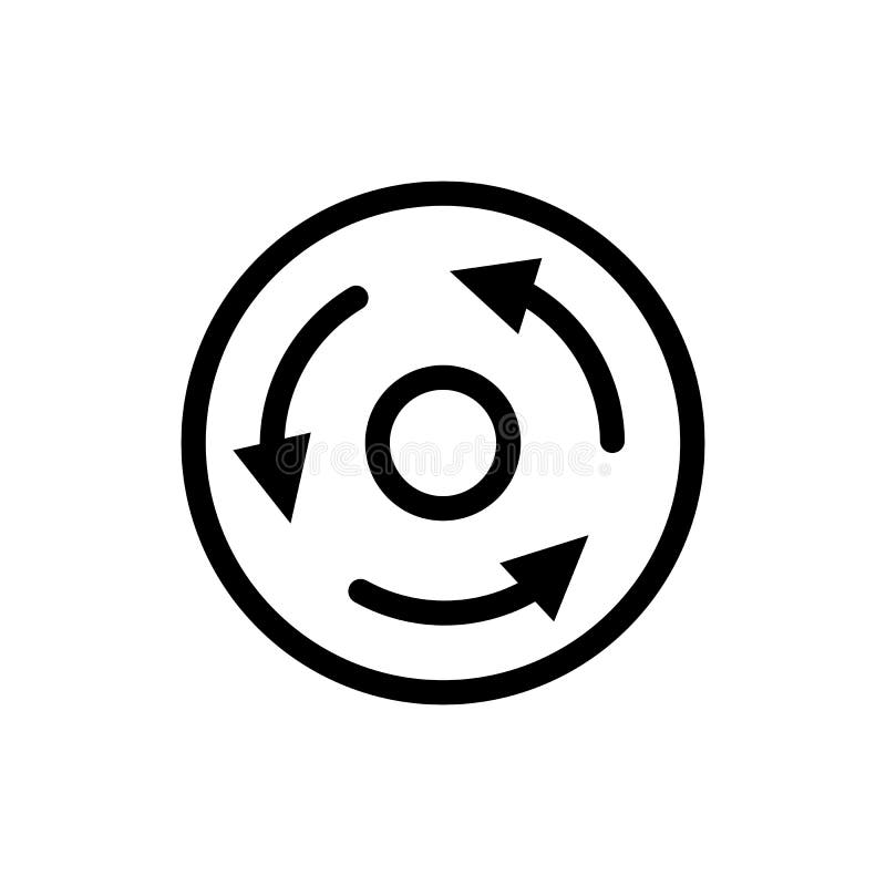 An Icon with Three Arrows in a Circle on a White Background. Stock ...
