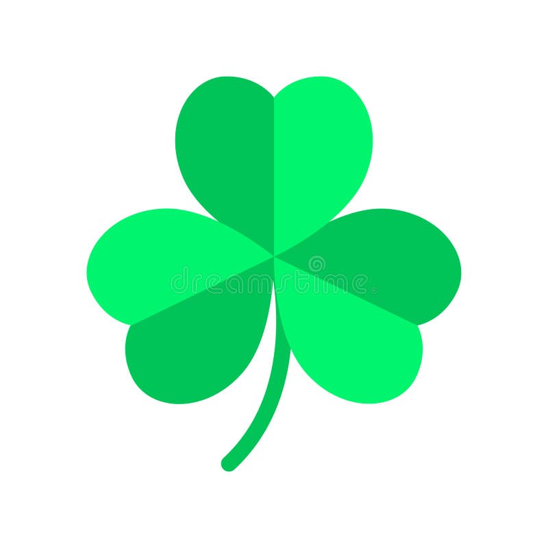 Icon Three-face Clover Green. Flat Style Stock Illustration ...