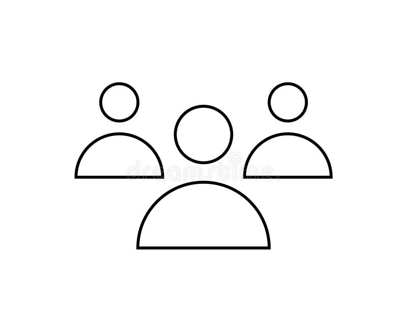 Three User Icons Representing Teamwork, Collaboration, and Social Group ...