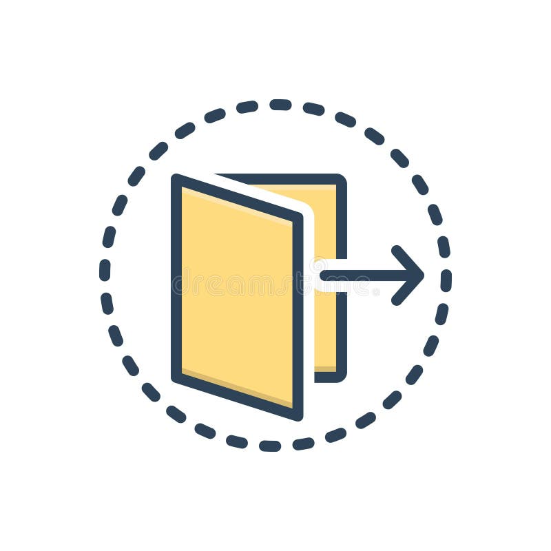 Color Illustration Icon for Threshold, Door and Open Stock Vector ...