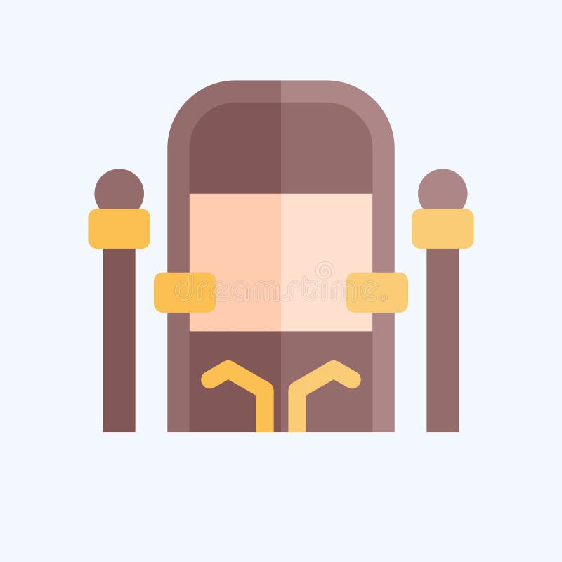 Icon Throne. Related To Medieval Symbol. Flat Style. Simple Design ...