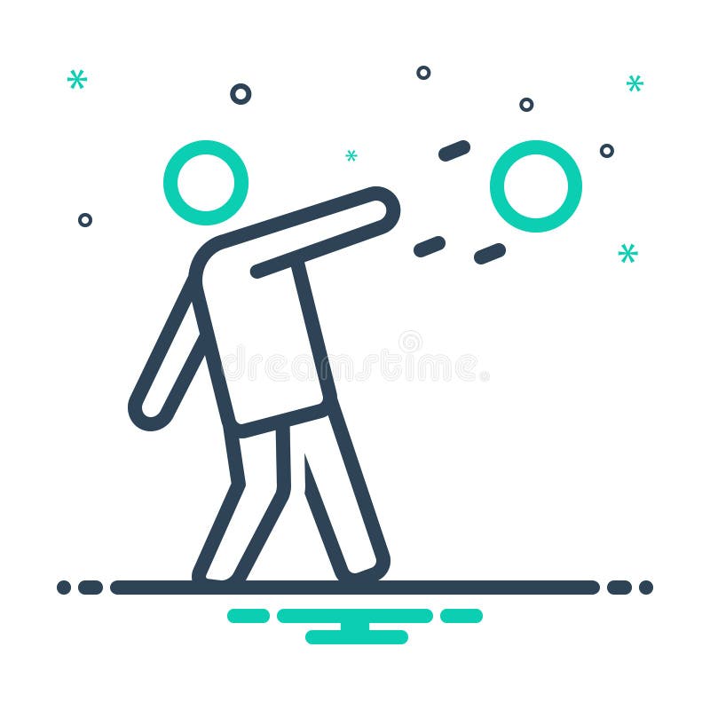 Mix Icon for Throw, Action and Jump Stock Vector - Illustration of game ...