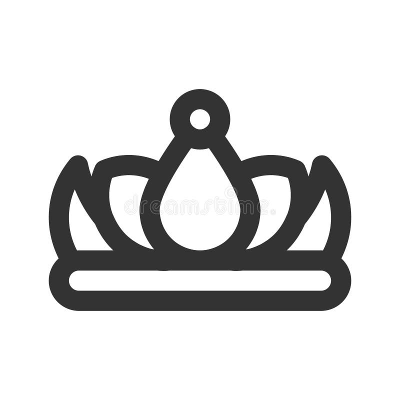 Icon Tiara in Outline Style. Vector Illustration and Editable Stroke ...