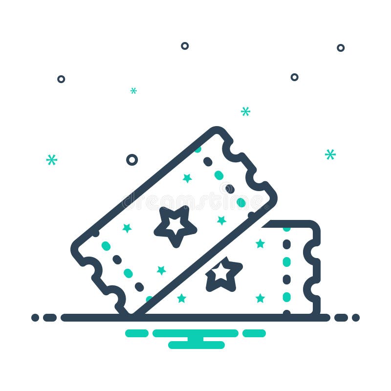 Mix Icon for Ticket, Pass and Event Stock Vector - Illustration of ...