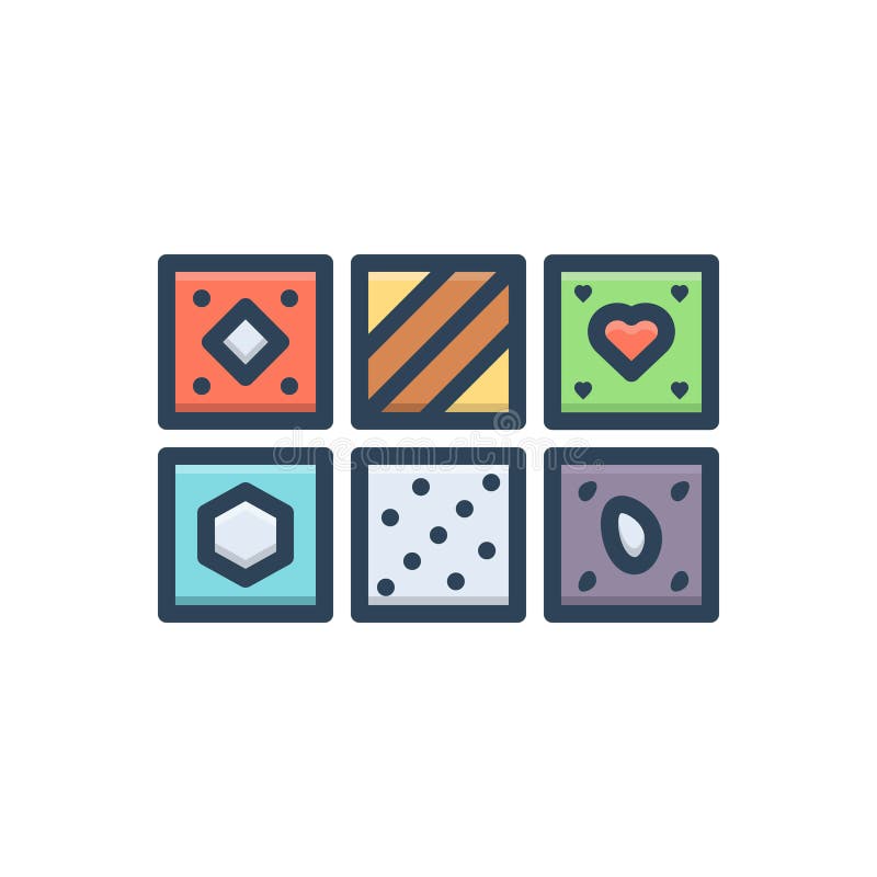 Color Illustration Icon for Tiles, Stones and Texture Stock Vector ...