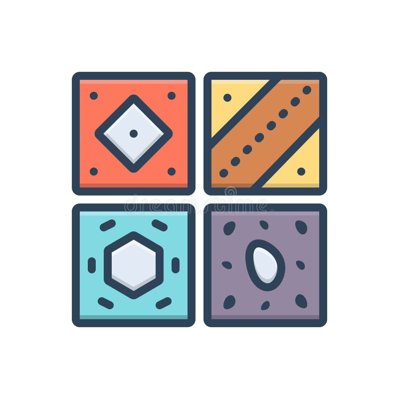 Color Illustration Icon for Tiles, Stones and Texture Stock Vector ...