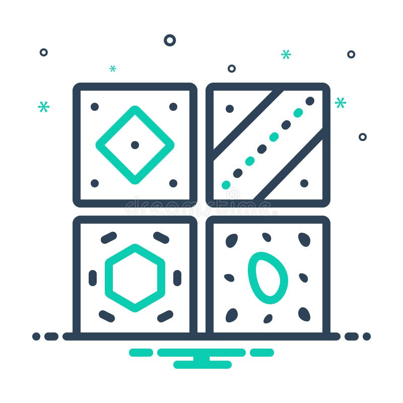 Mix Icon for Tiles, Stones and Texture Stock Vector - Illustration of ...
