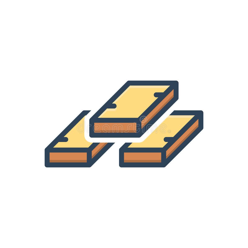 Color Illustration Icon for Timber, Wood and Firewood Stock Vector ...