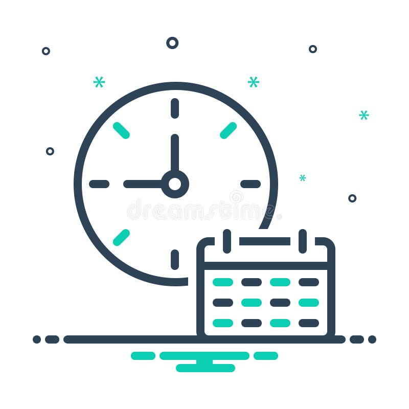 Mix Icon for Time Table, Clock and Dials Stock Vector - Illustration of ...