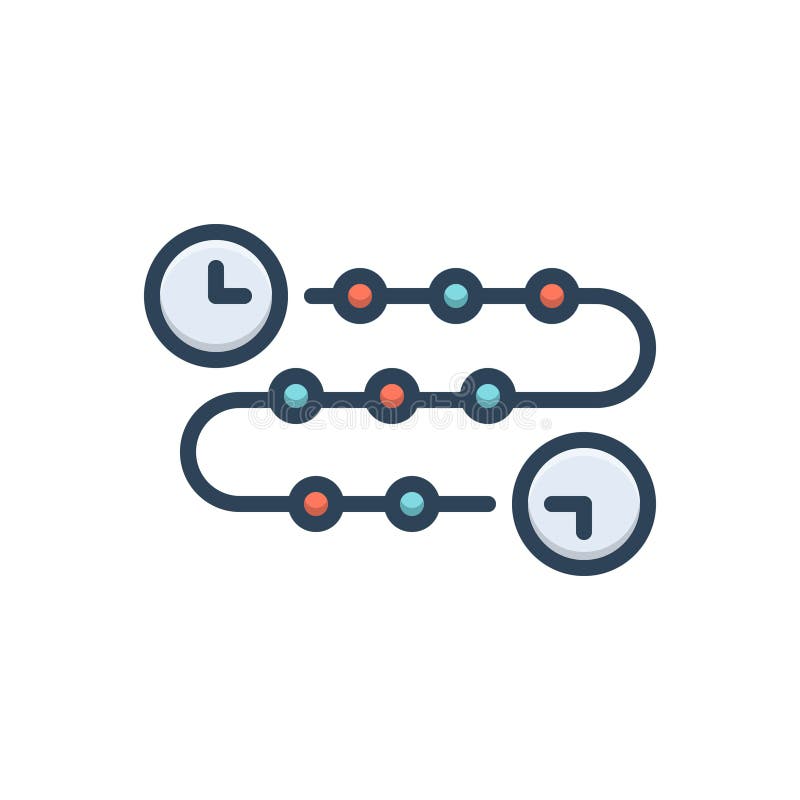 Color Illustration Icon for Timeline, Progress and Duration Stock ...