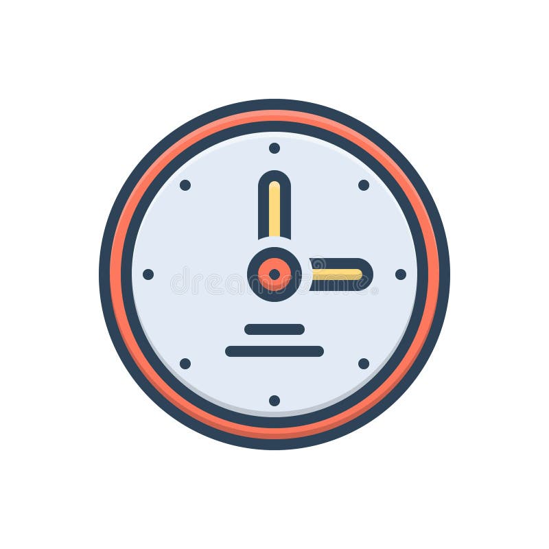 Color Illustration Icon for Timing, Hour Period and Moment Stock Vector ...