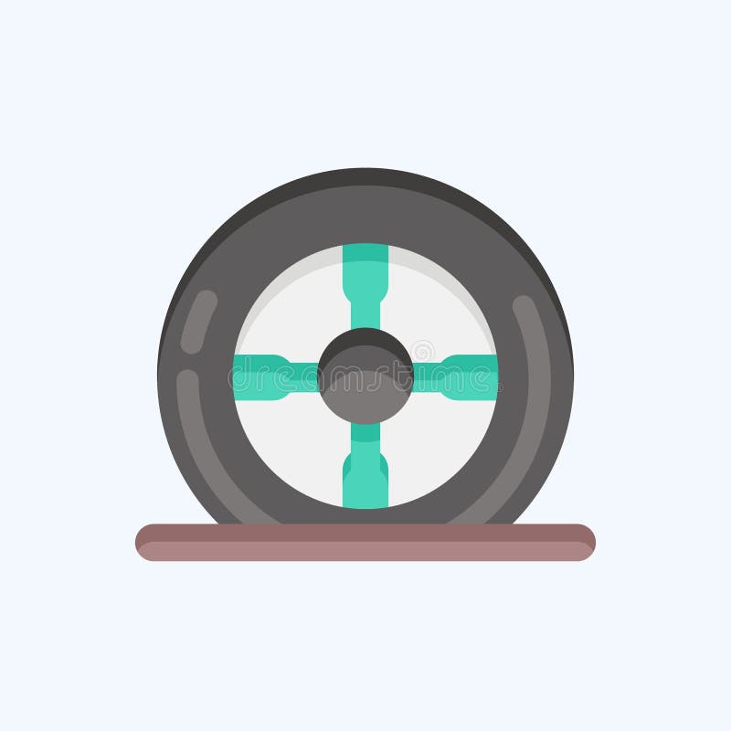 Icon Tire Flat. Suitable for Automotive Symbol. Flat Style. Simple ...