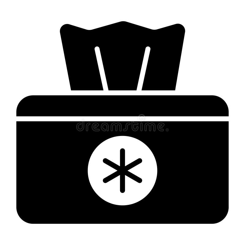An Icon of Tissue Box, Hygiene Accessory Vector Stock Vector ...