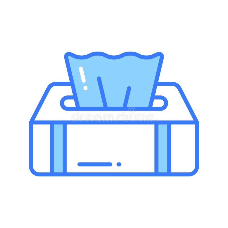 An Icon of Tissue Box in Trendy Style, Ready To Use Icon, Hygiene ...