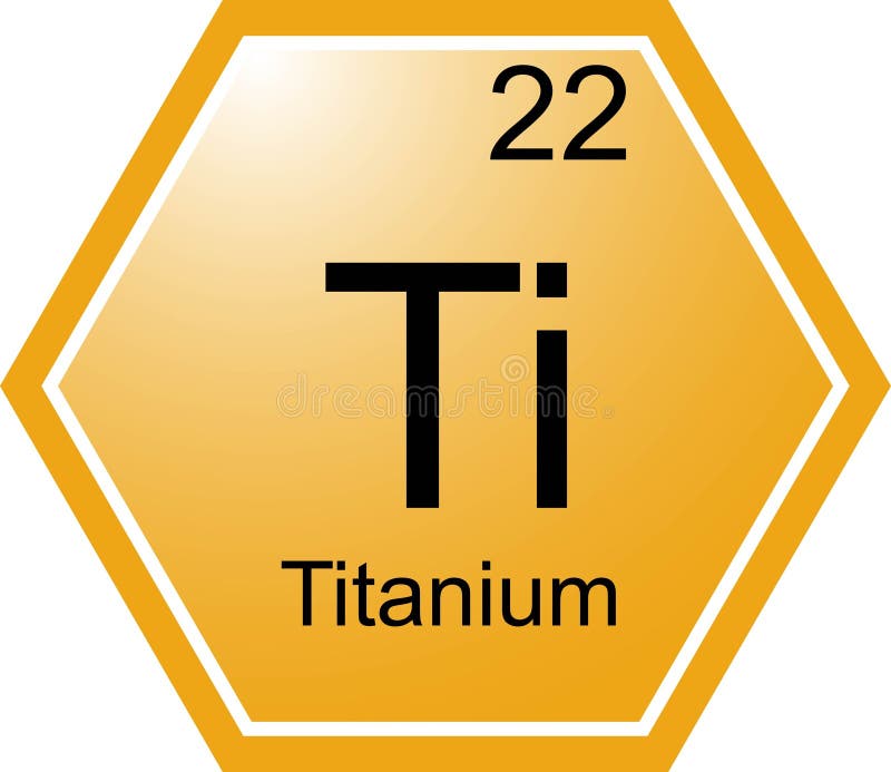 The Icon of the Titanium Element. Stock Vector - Illustration of ...
