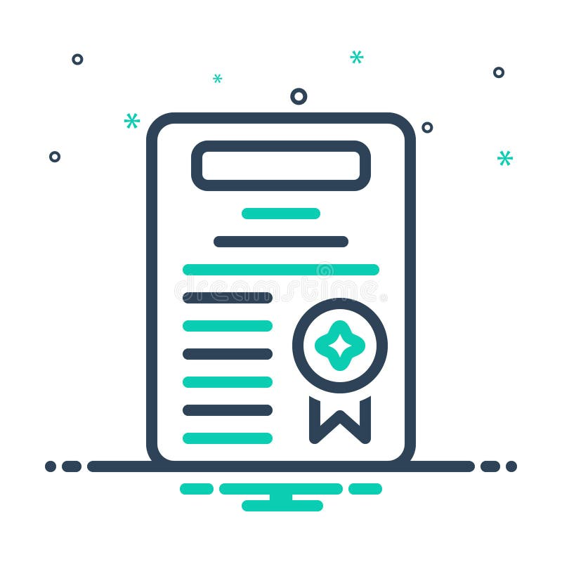 Mix Icon for Titles, Headline and Certificate Stock Illustration ...
