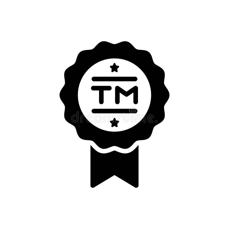 Black Solid Icon for Tm, Trademark and Stamp Stock Vector ...