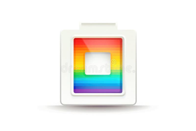 Icon To Indicate the Function of Taking or Viewing Photos, Square Shape ...