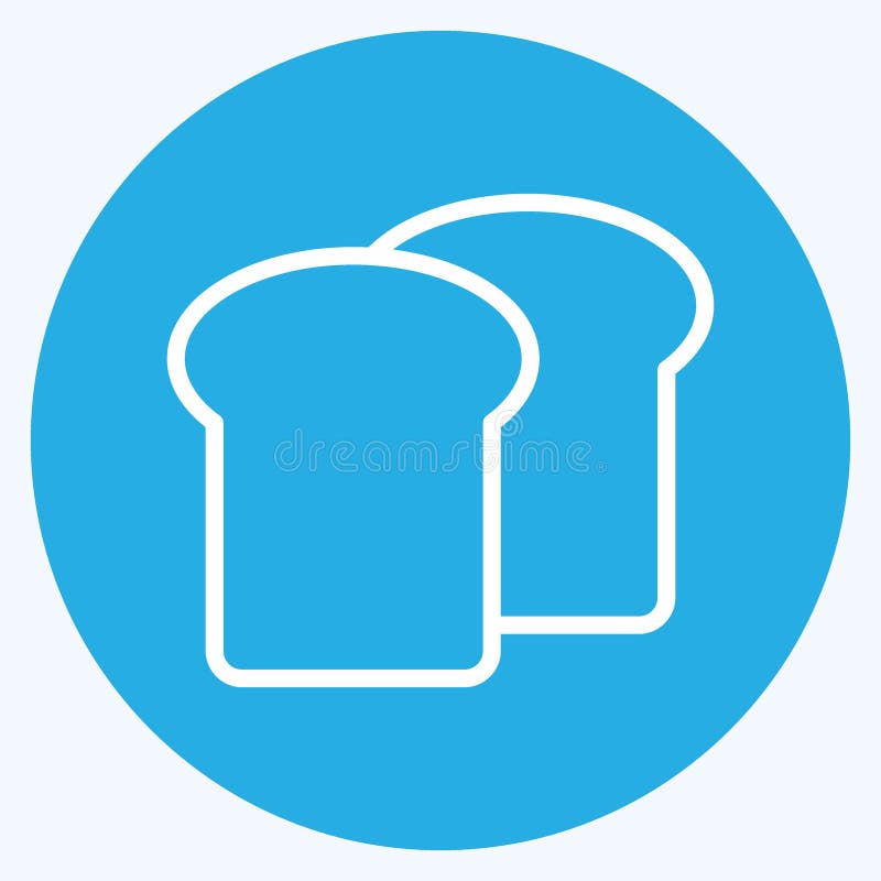 Icon Toast Bread. Suitable for Bakery Symbol. Color Mate Style. Simple ...