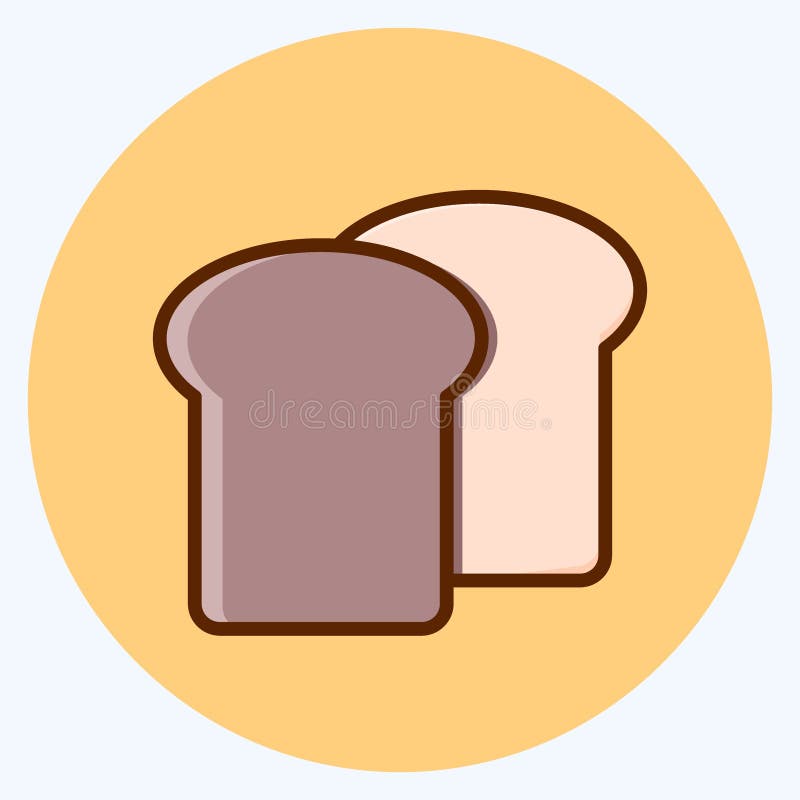 Icon Toast. Related To Breakfast Symbol. Color Mate Style. Simple ...