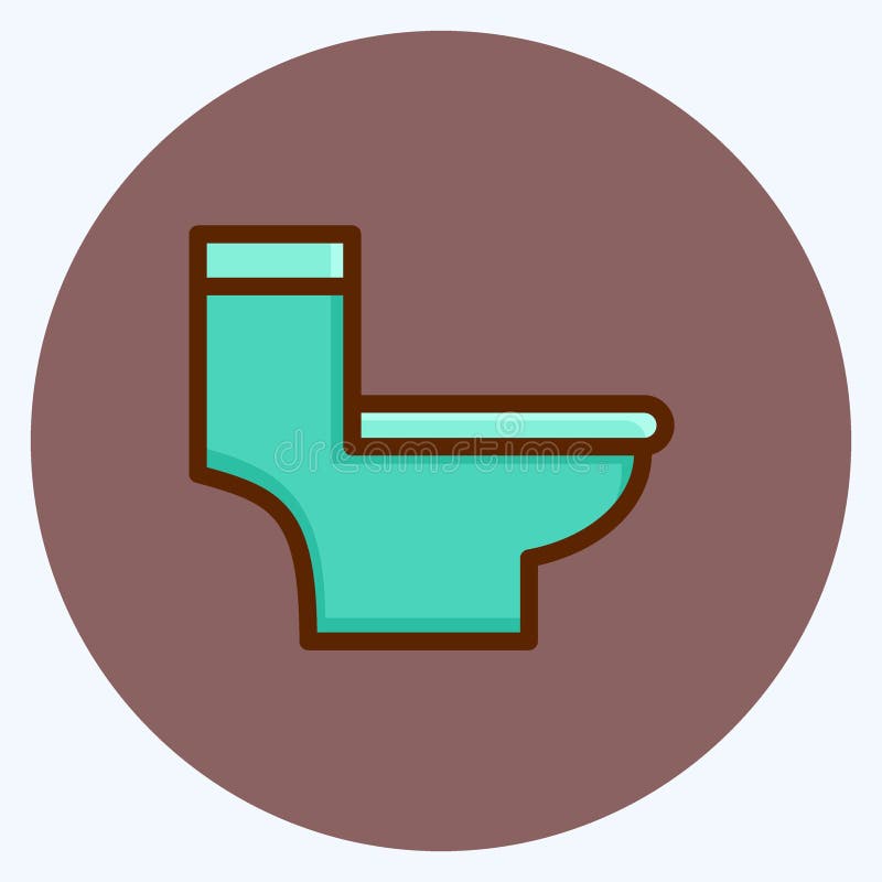 Icon Toilet. Suitable for Building Symbol. Flat Style. Simple Design ...