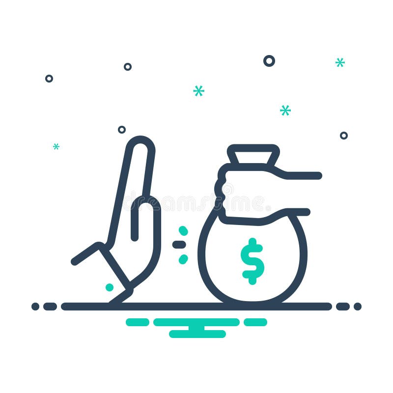 Mix Icon for Tolerance, Patience and Bag Stock Illustration ...