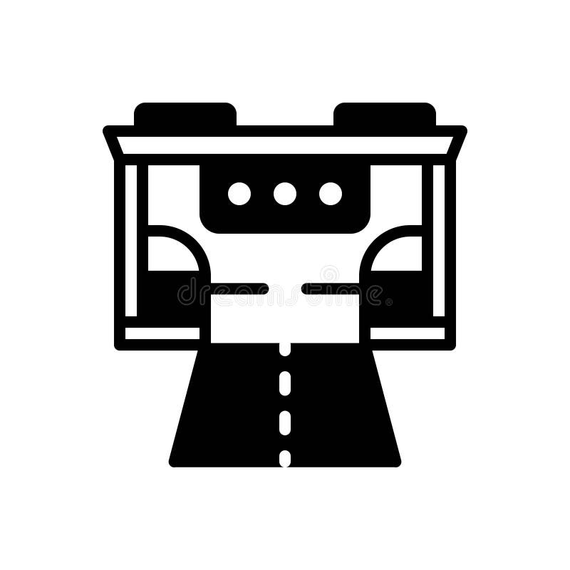 Black Solid Icon for Toll, Road Toll and Highway Stock Vector ...