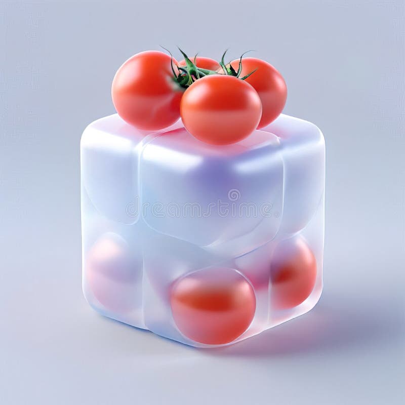 Icon of Tomato, Glossy Glass Style Illustration Stock Illustration ...