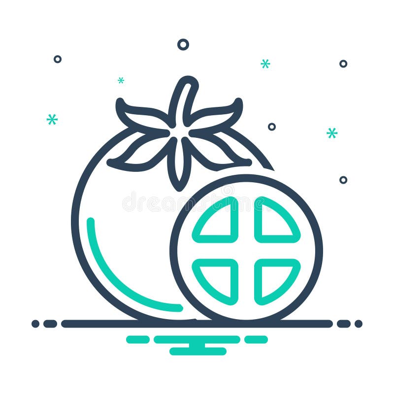Mix Icon for Tomato, Veggie and Food Stock Illustration - Illustration ...