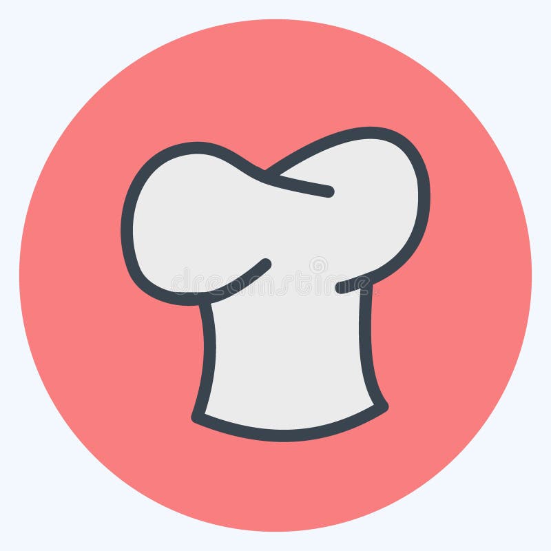 Icon Toque. Suitable for Bakery Symbol. Color Mate Style. Simple Design ...