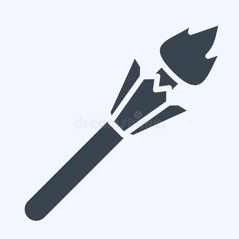 Icon Torch. Related To Hawaii Symbol. Glyph Style. Simple Design ...