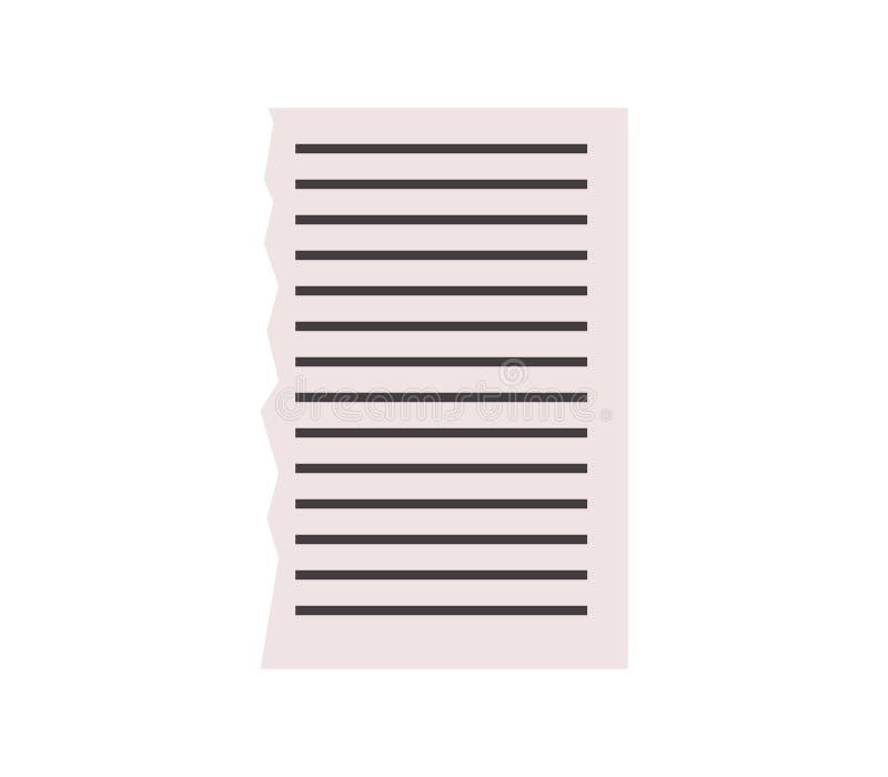 Icon of the Torn Document . Simple Vector Illustration Stock Vector ...