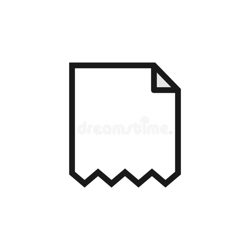 Icon of a Torn Sheet of Paper. Damaged Document or File Stock Vector ...