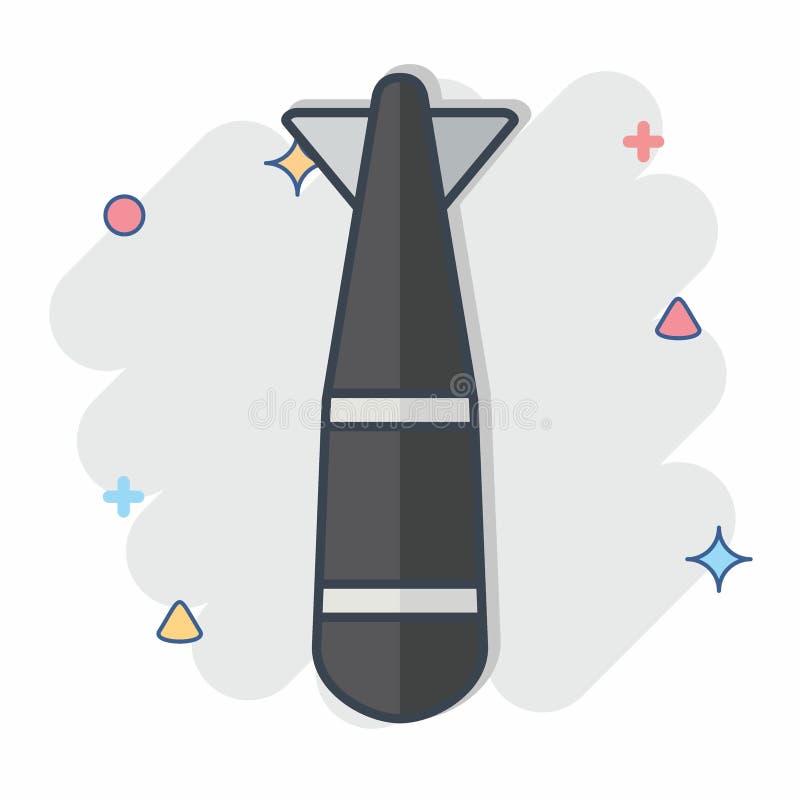Icon Torpedo. Related To Weapons Symbol. Comic Style. Simple Design ...