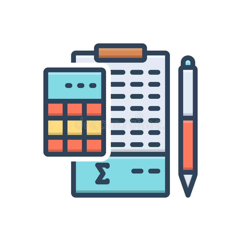 Color Illustration Icon for Total, Entire and Account Stock ...