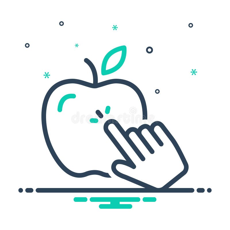 Mix Icon for Touch, Be in Contact and Hand Stock Illustration ...