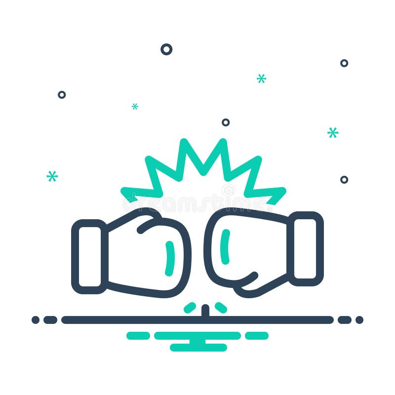 Mix Icon for Tough, Rigid and Stiff Stock Illustration - Illustration ...