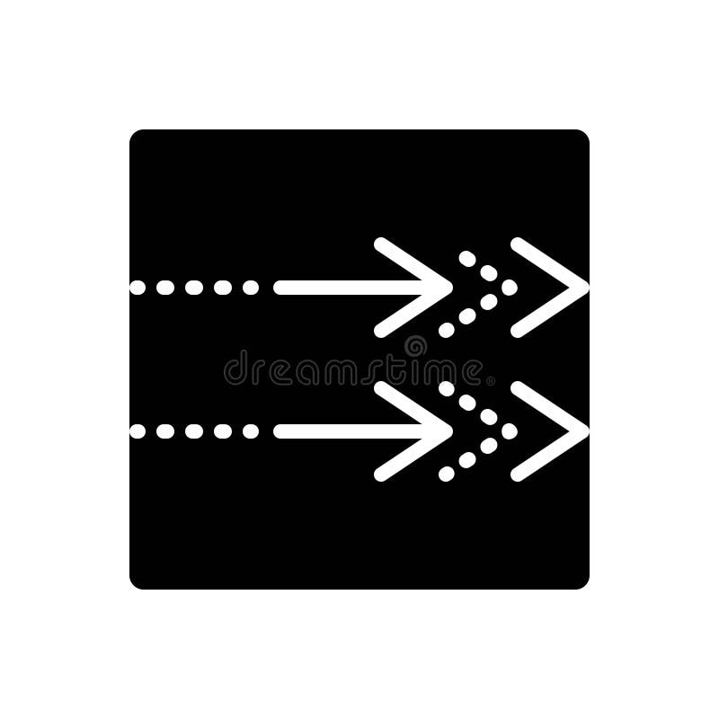 Black Solid Icon for Towards, Next and Continue Stock Vector ...