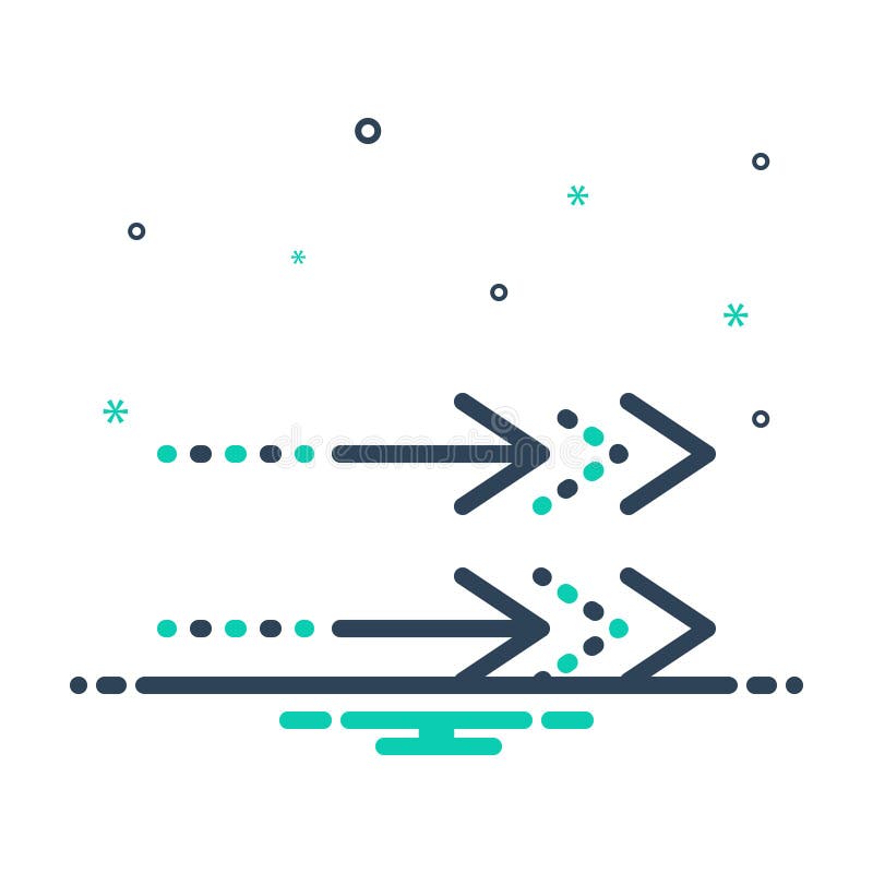 Mix Icon for Towards, Next and Continue Stock Illustration ...